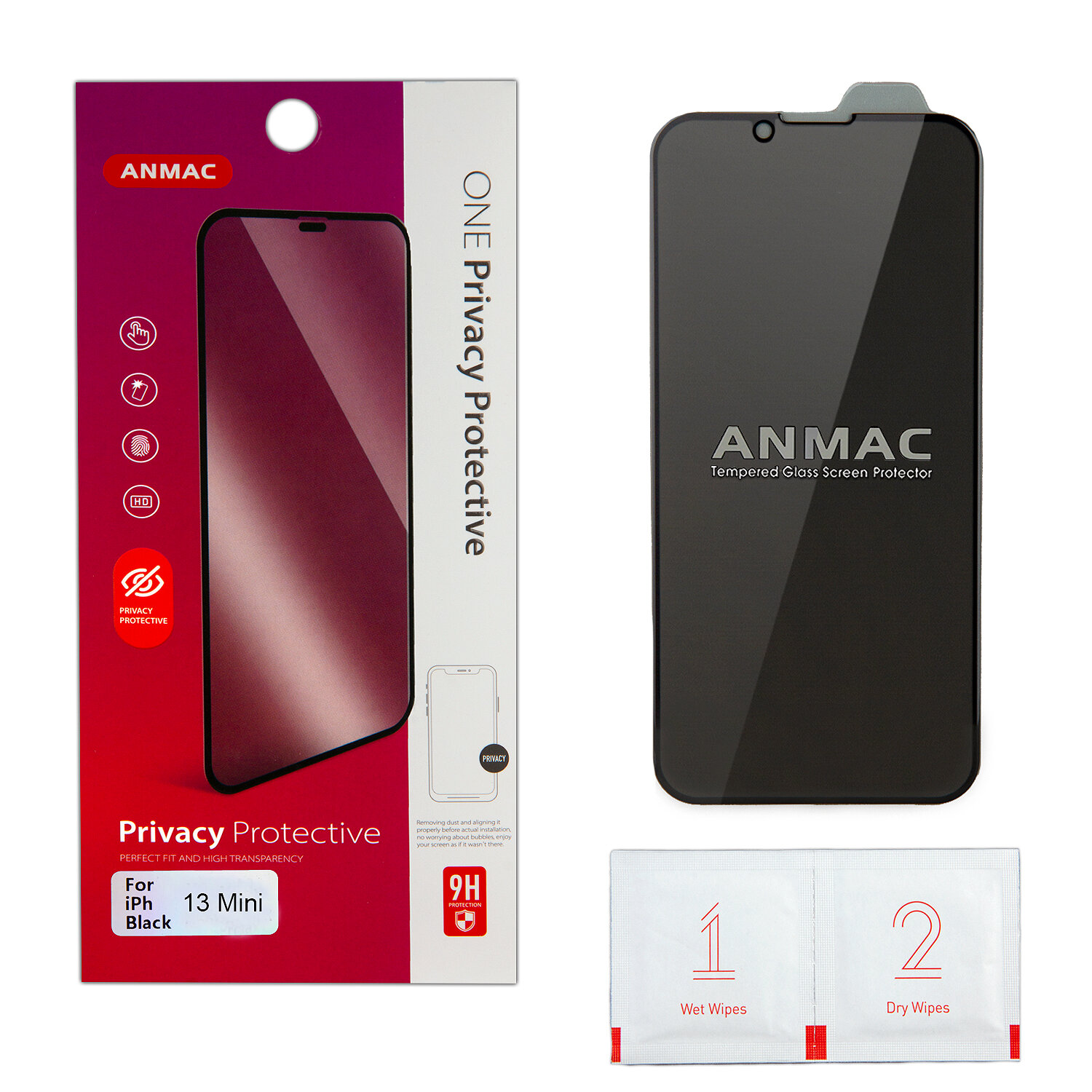 Защитное стекло iPh 13 Mini Anmac Privacy