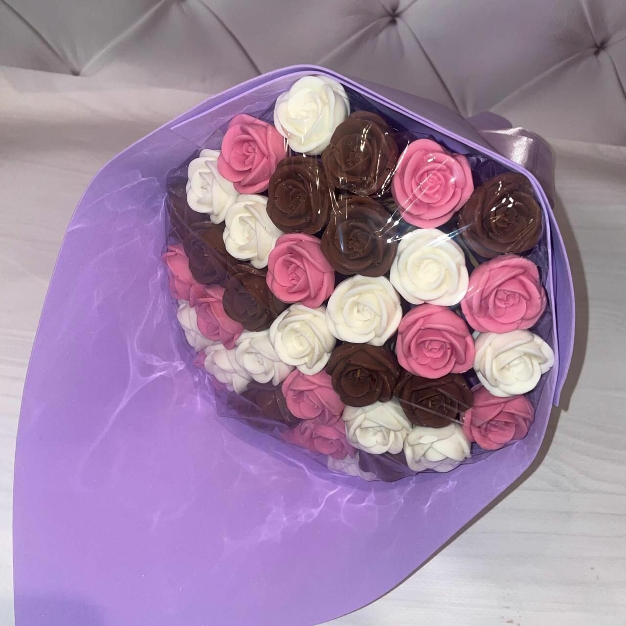Сладкий букет из конфет на день рождения/8 марта ТД НебыковА шоколадные розы букет 37 шт SND241