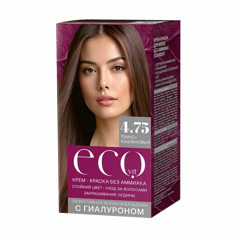Крем-краска для волос Color Luxury , ECOVIT для окрашивания и тонирования в домашних условиях.
