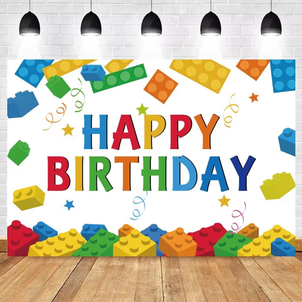 Фон для фотосъемки Happy Birthday, 120x90cm, JH 75-3
