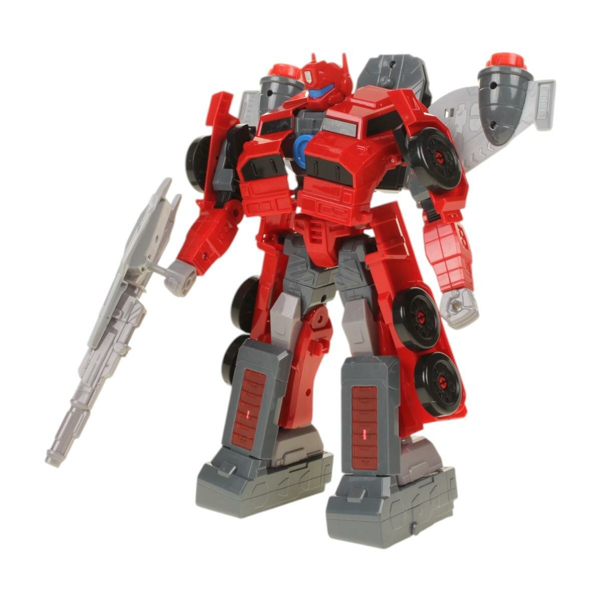 Робот-трансформер «Celestial Warriors» с оружием, красный/серый, механизм трансформации, 28 см