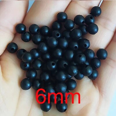 Черные бусины 6 мм для рукоделия, 100 шт.