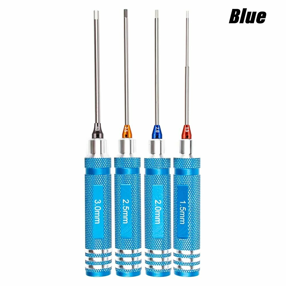 Набор отверток 4шт, 1.5-3.0мм, Blue, Set 2