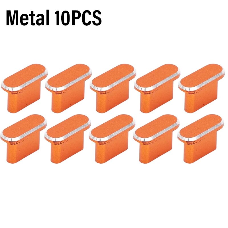 Оранжевые металлические пылезащитные заглушки USB Type C Пылезащитная заглушка для Metal 10PCS