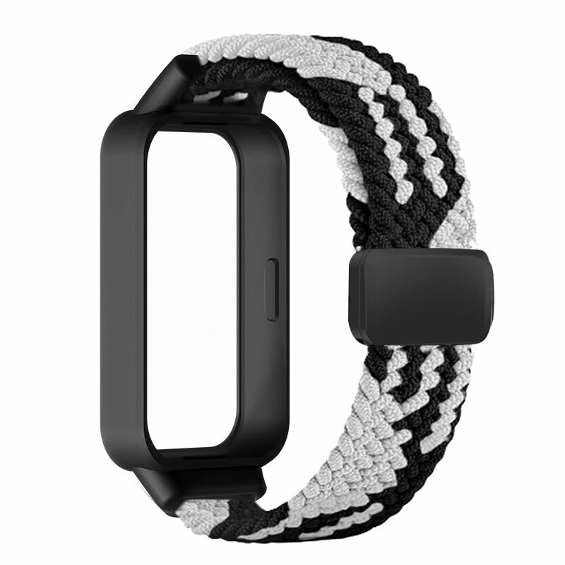 Ремешок для смарт-часов Xiaomi Band 9 Active/Redmi Band 3 черный black white