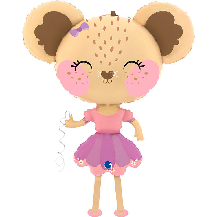 Воздушный шар из фольги. Ходячая Фигура, Мышка Балерина (36'/91 см, ITA)