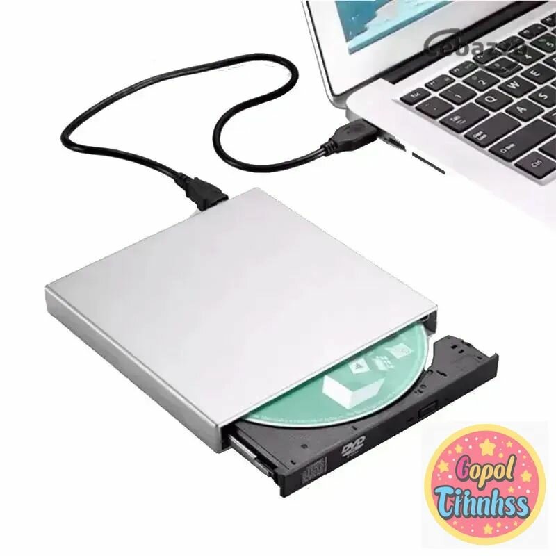 Внешний дисковод CD/DVD - USB 2.0 - с записью и чтением, оптический привод для ноутбука, компьютера