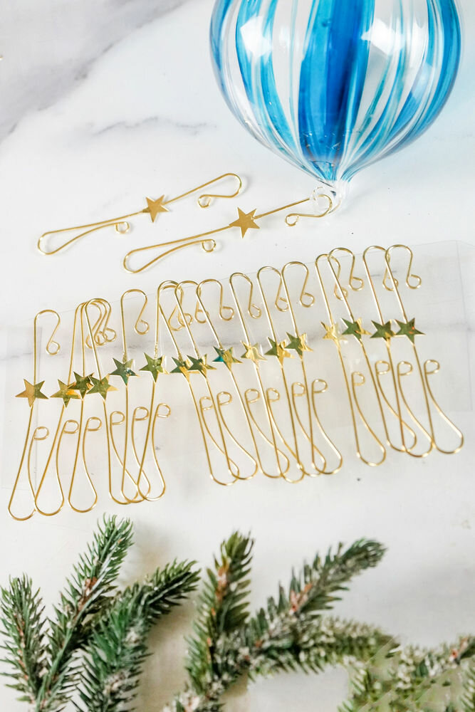 Крючки для ёлочных игрушек штерн, металл, золотые, 8 см, 18 шт, Inge Glas 719000401