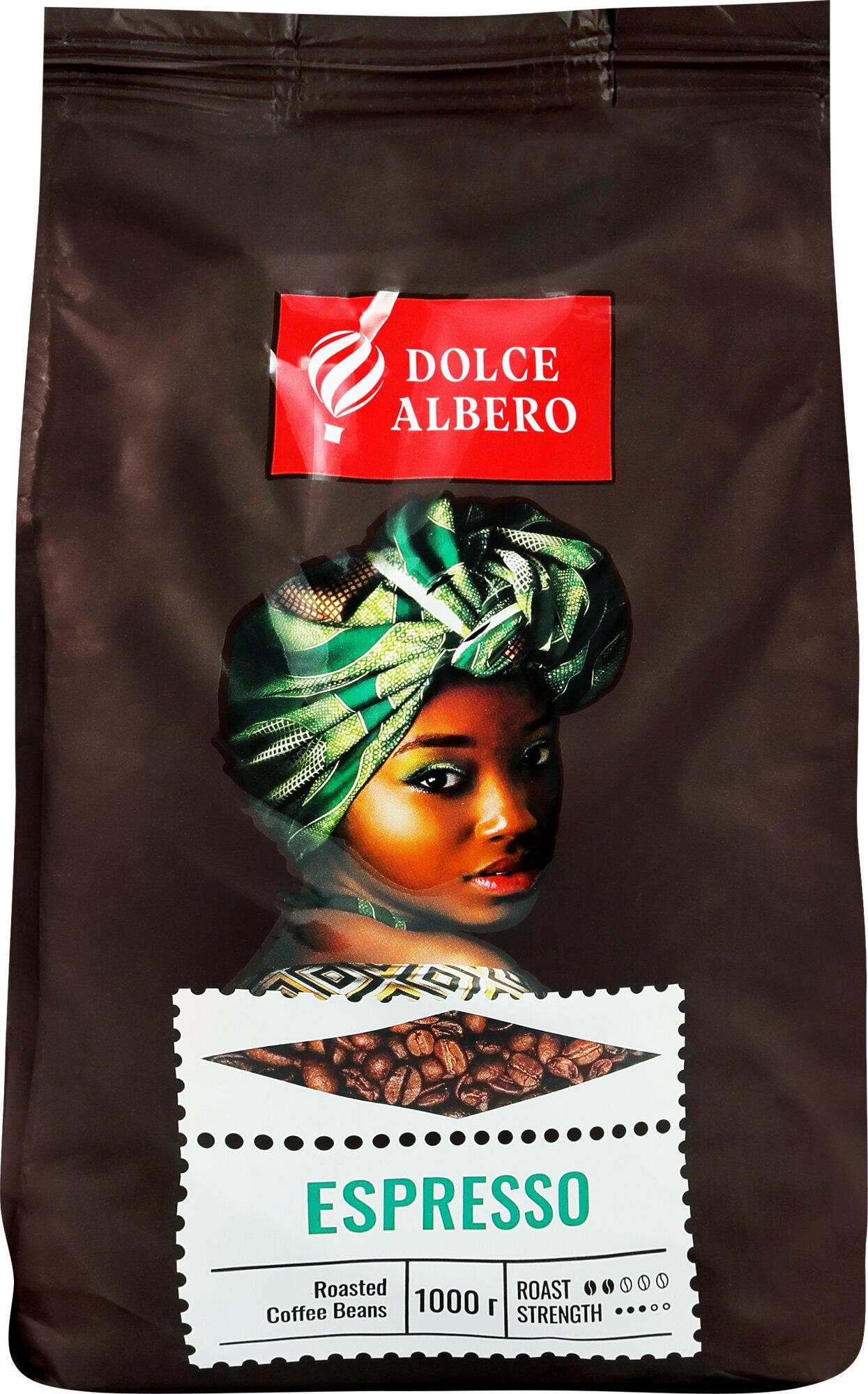 Кофе в зернах Dolche Albero Espresso, средняя обжарка, 1000 гр