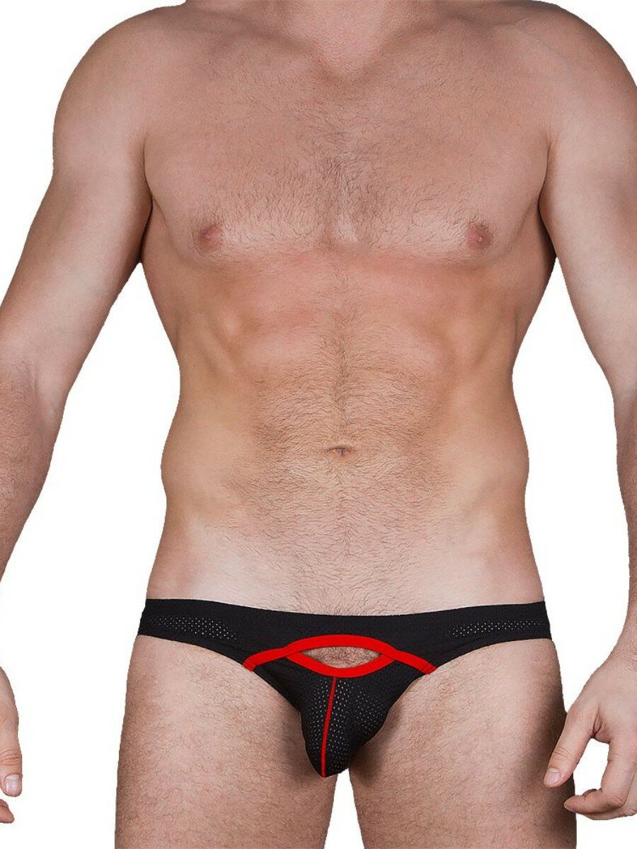 Мужские трусы слипы черные Sesmik Active light90% Нейлон, 10% Спандекс. M (48)