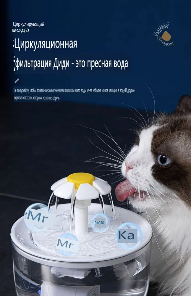 Диспенсер для циркулирующей воды для цветов, автоматическая фильтрация, устройство подачи проточной воды, товары для домашних животных