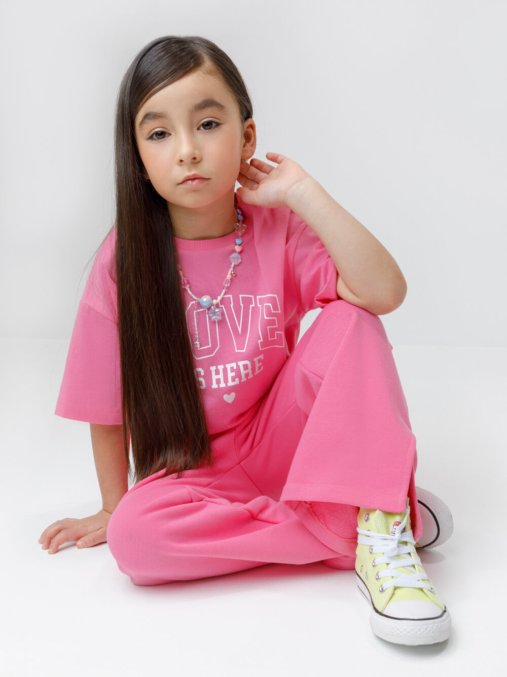 Брюки широкие детские штаны, хлопок