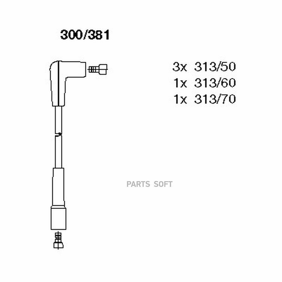 К-КТ проводов ВВ OPEL ASCONA C 81-88 KADETT D 79-84 KADETT E 84-93 MANTA B 79-86 от официального дистрибьютора, BREMI, артикул 300381