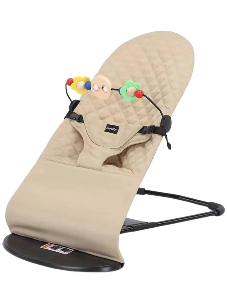 Качели для новорожденных Love Baby, для младенцев с музыкальным сопровождением, бежевые