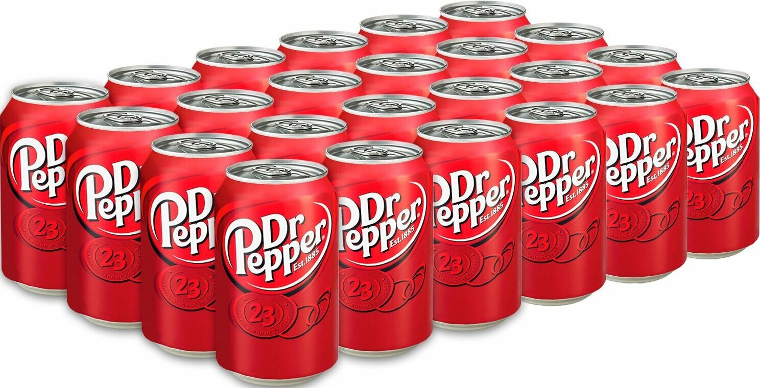 Dr. Pepper 0,33л.*24шт. ЖБ Великобритания Dr. Pepper Напиток газированный Великобритания