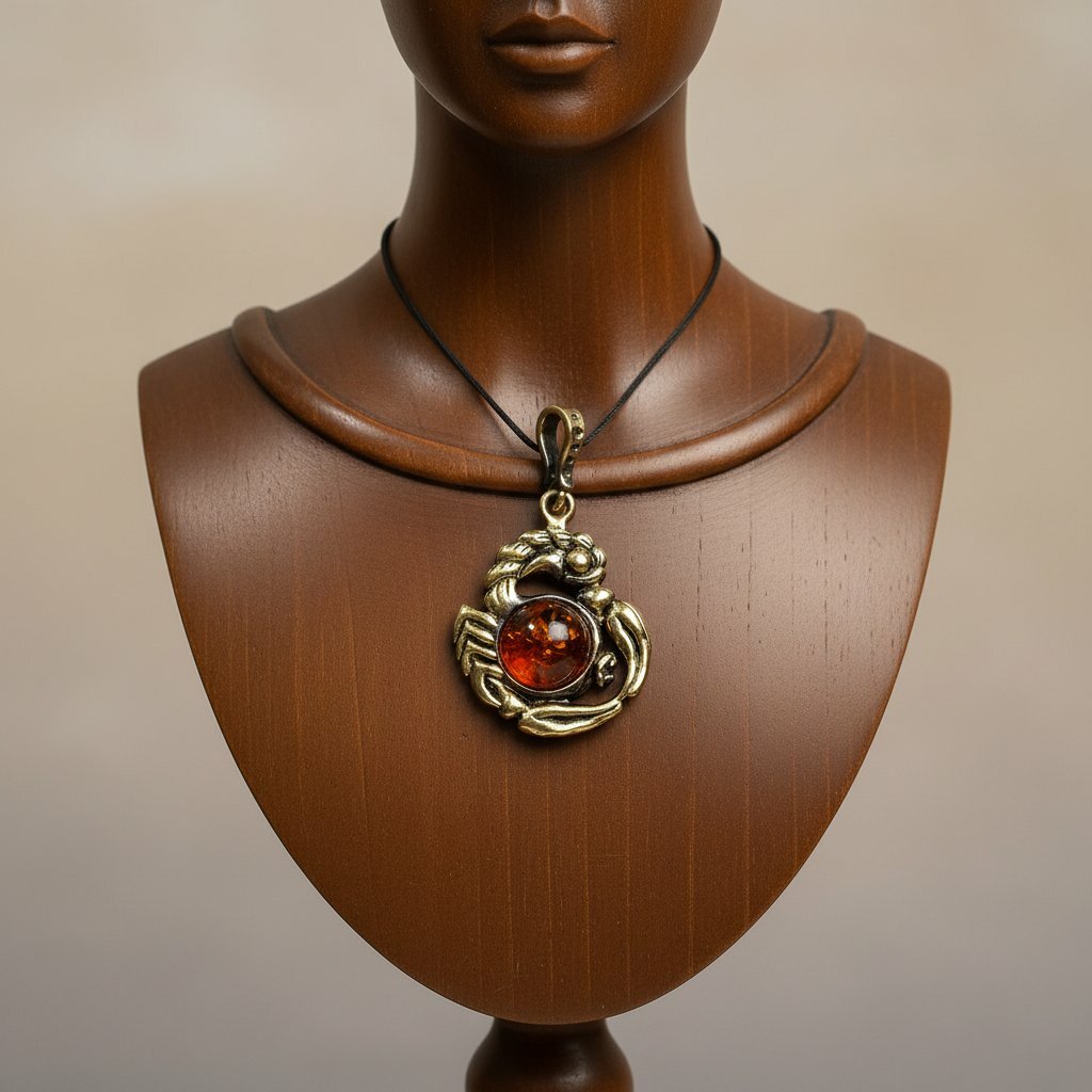 Подвеска, янтарь