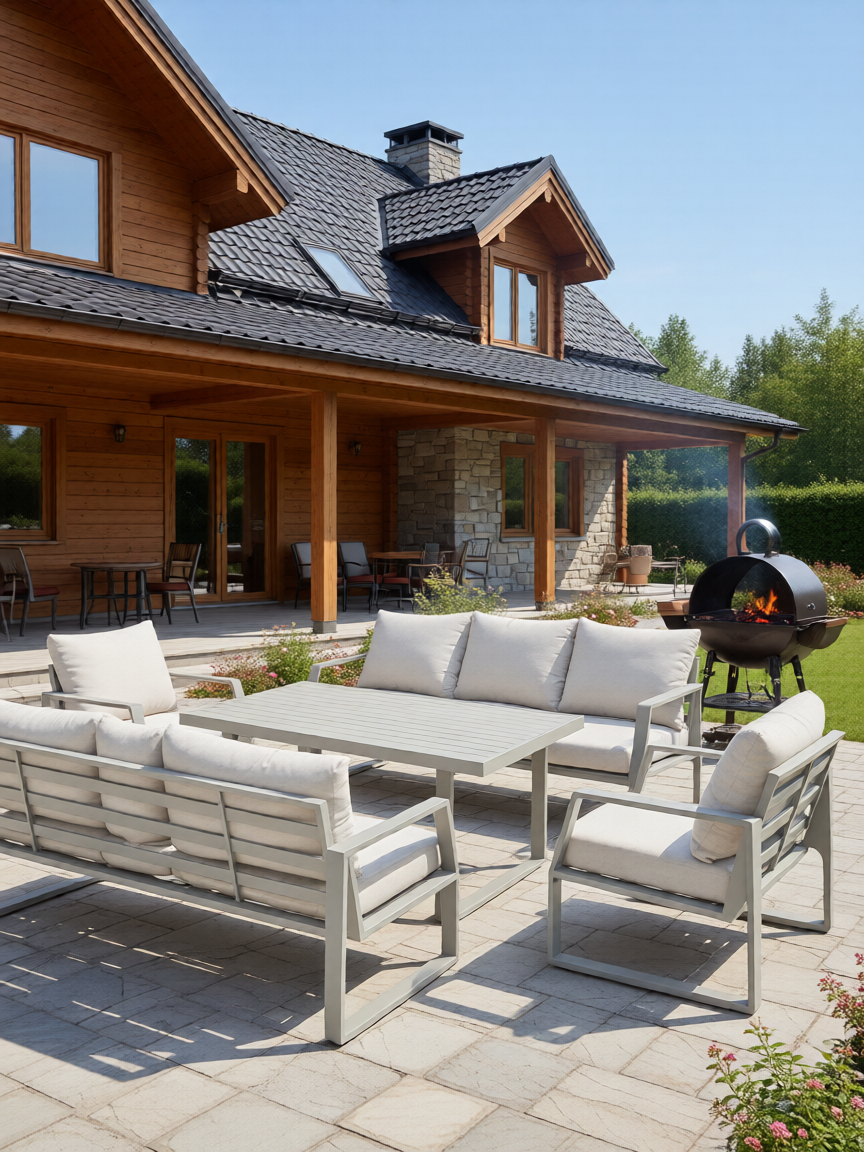 Комплект садовой мебели из металла, каркасная , мебель для гостиничного бизнеса, лаунж зона, туризма, для базы отдыха.