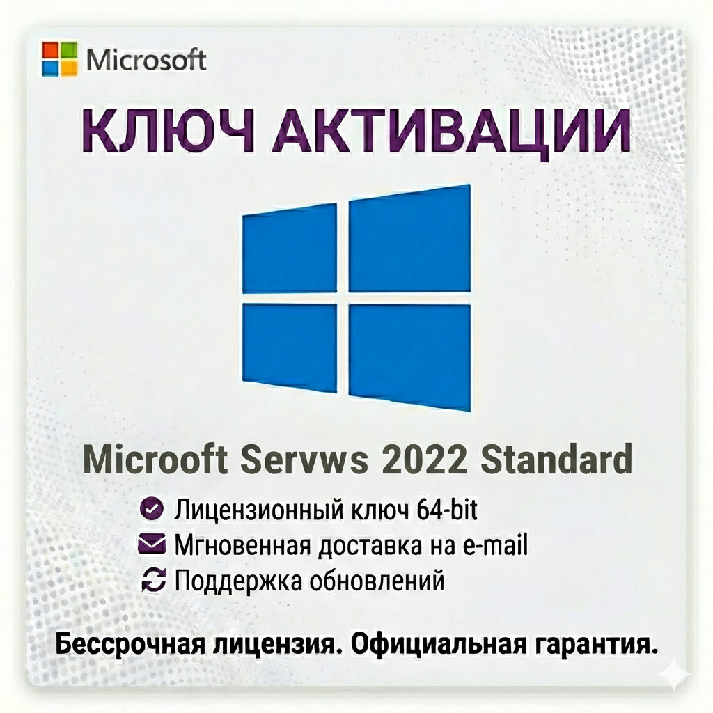 Microsoft Windows Server 2022 Server Standard — Бессрочный ключ (Без подписки)