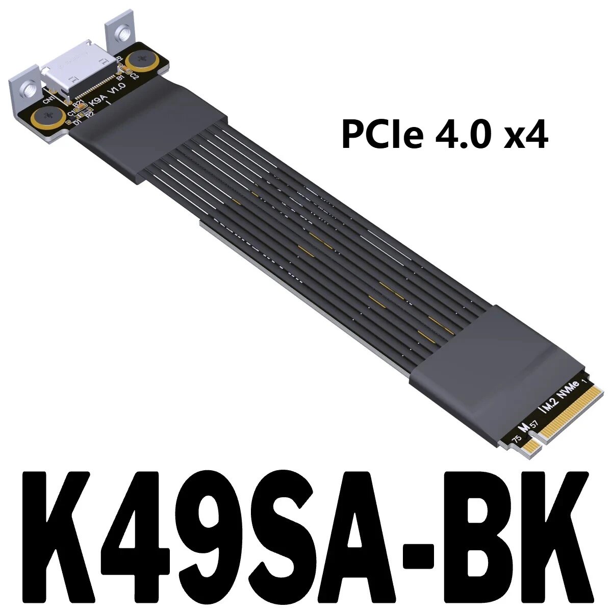 ADT-Link кабель-адаптер PCIe 5.0 M.2 NVMe на OCuLink 0.15m, 4.0 cable