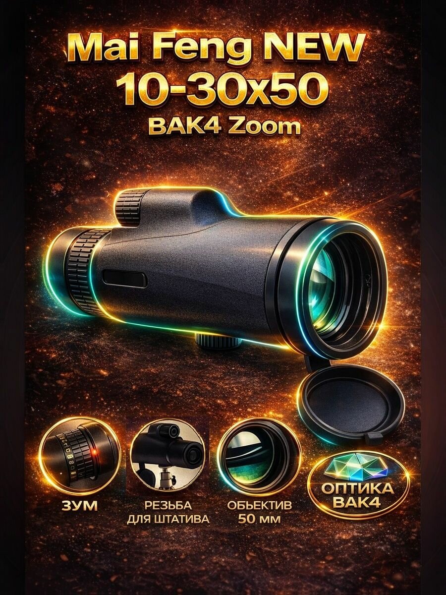 Монокуляр Mai Feng NEW с масштабированием 10-30x50 BAK4 Zoom