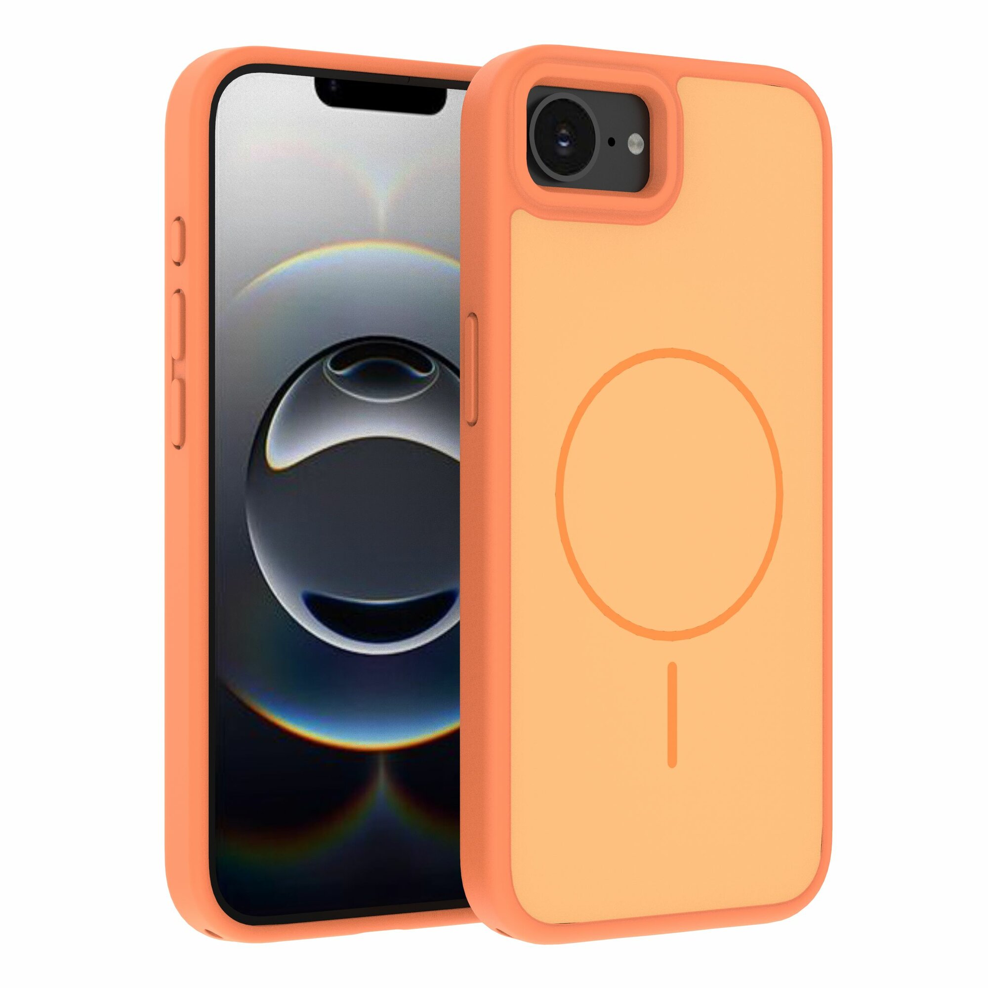 Противоударный чехол Supreme Two-tone Case с поддержкой MagSafe для iPhone 16e оранжевый
