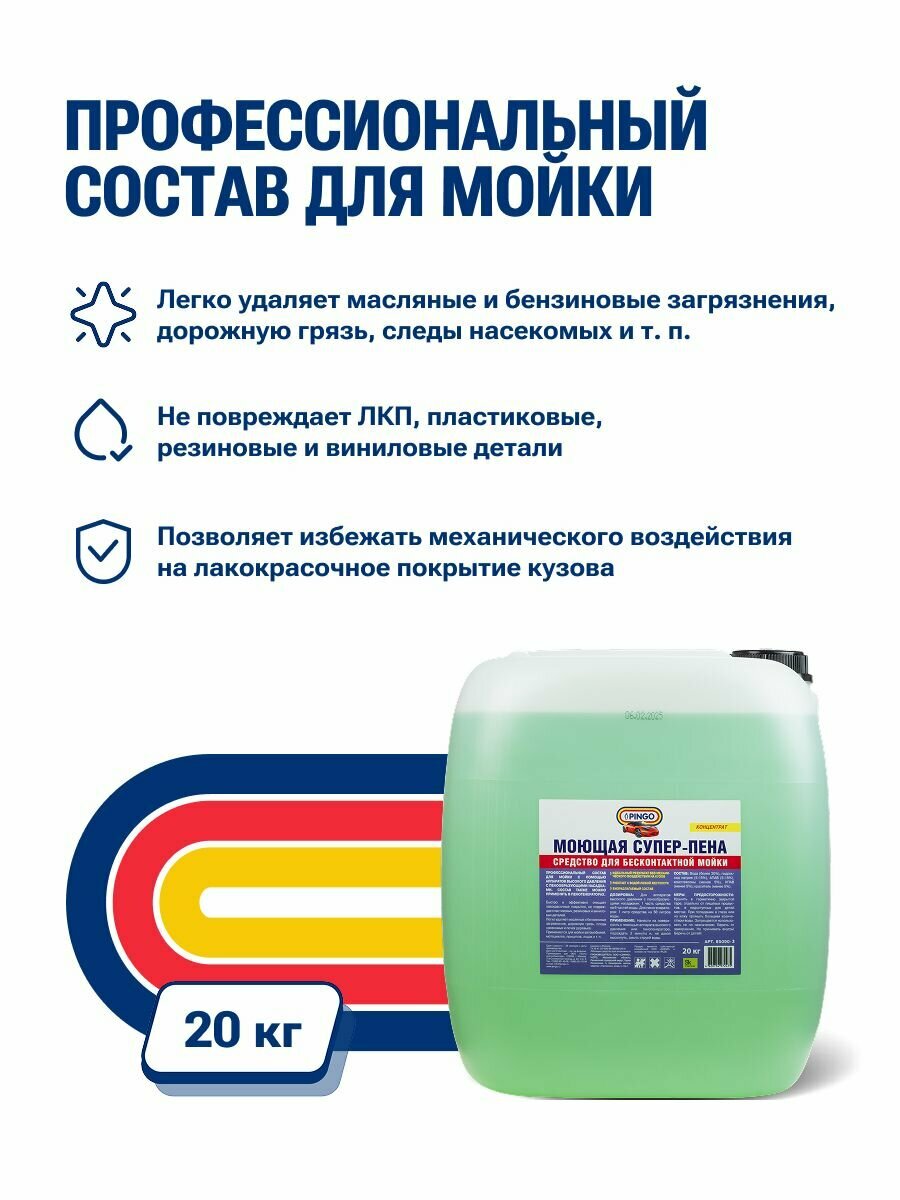 Моющая супер-пена для бесконтактной мойки, канистра 20 кг