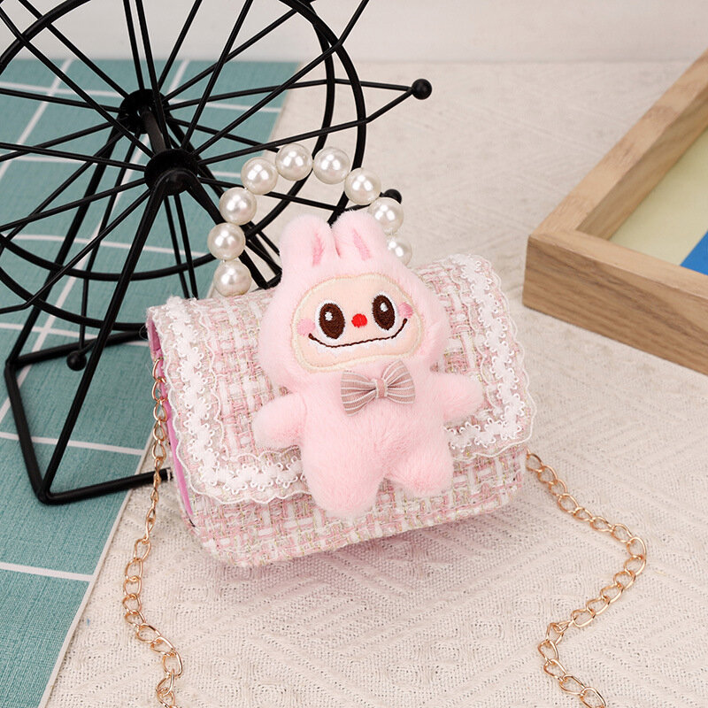 Новая детская сумка, милая сумка-кроссбоди для девочек в виде куклы, модная и стильная сумочка-принцесса для девочек.