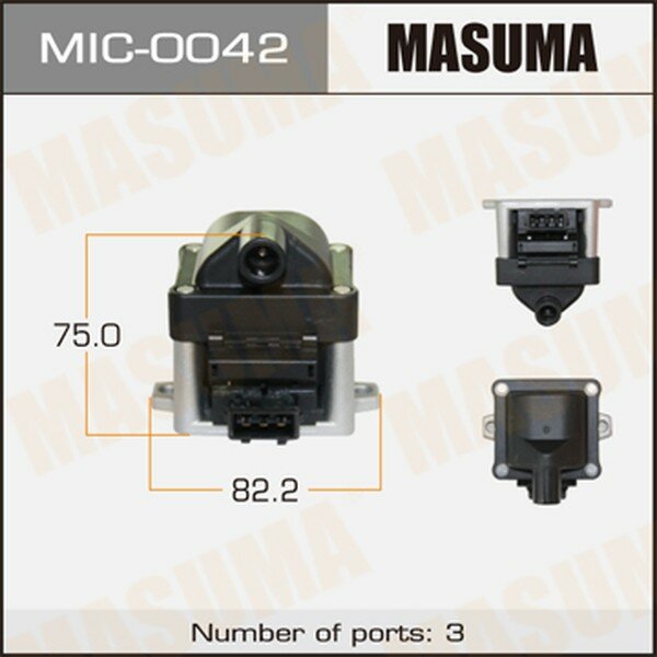Катушка зажигания MASUMA MIC-0042 Skoda Octavia 2000-2004, Volkswagen Golf 1991-1997, Volkswagen Passat 1993-1996