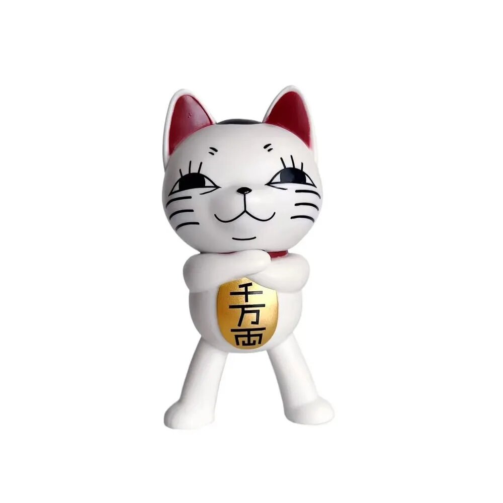 Фигурка Lucky Cat из ПВХ, белого цвета, 1 шт, для дома и автомобиля, коллекционная игрушка — фото 1