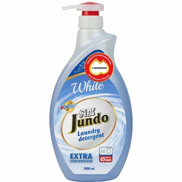 Гель для стирки белого белья Jundo Premium White с дозатором 1 л