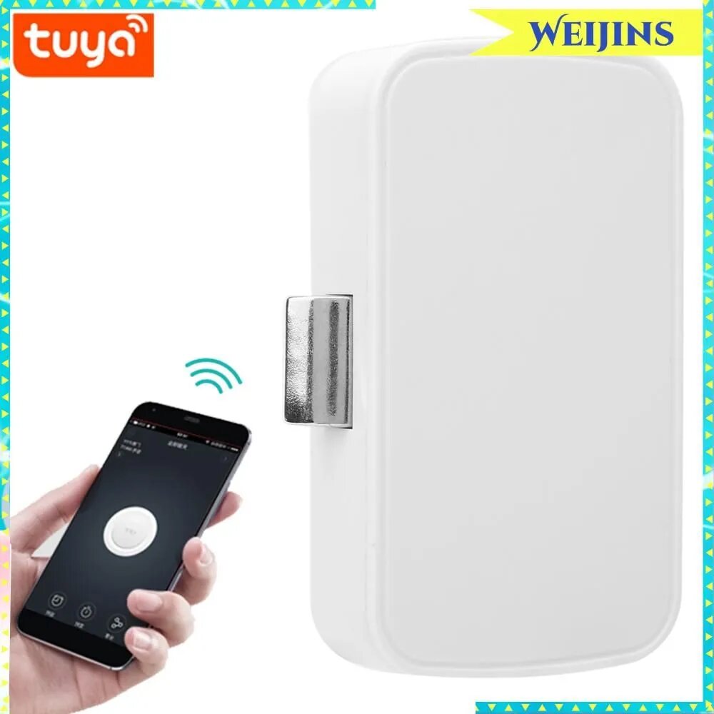 Электронный замок Tuya Smart Bluetooth для шкафа, ABS + PC, белый, разблокировка 1-3 сек
