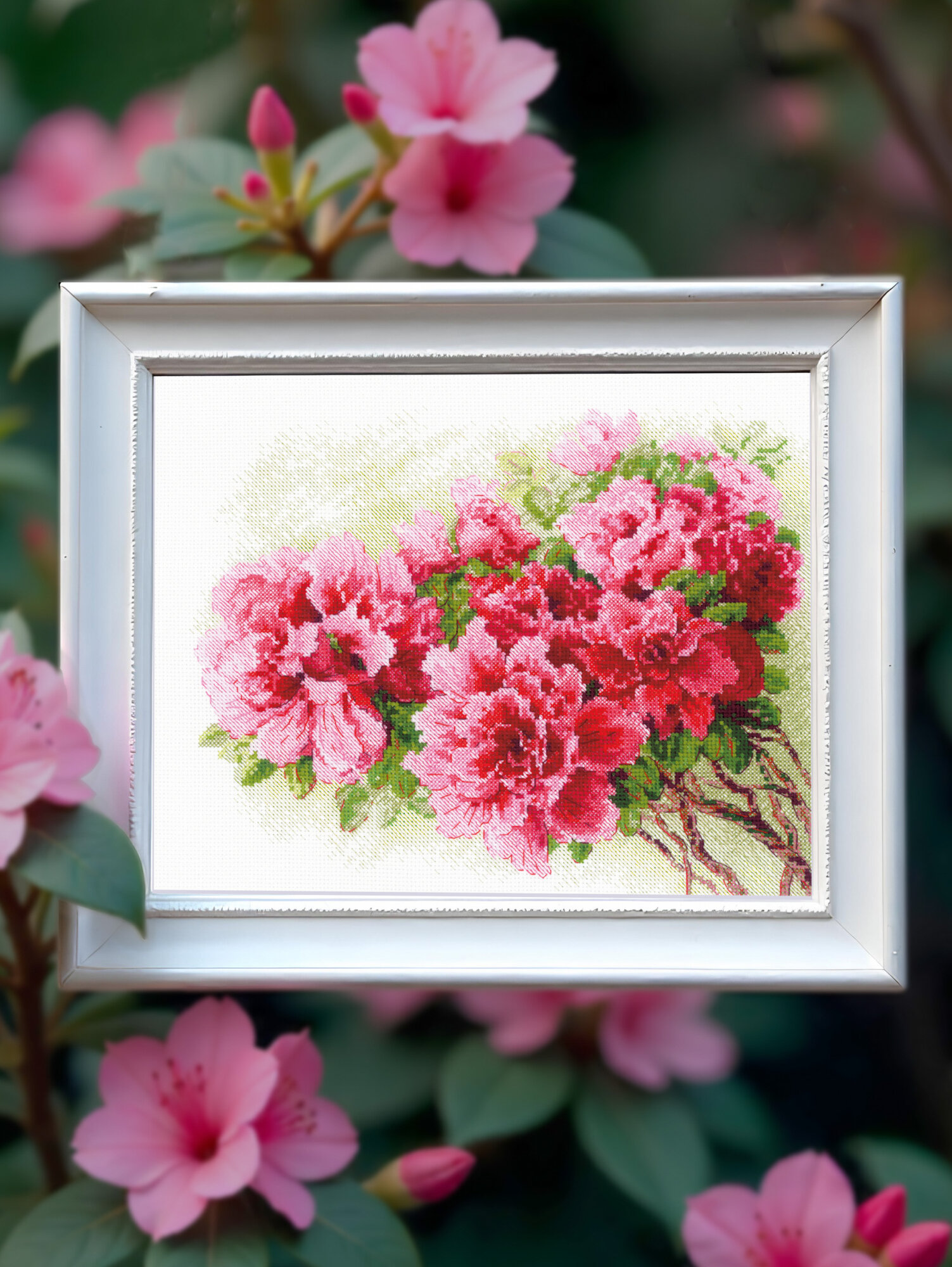 Набор для вышивания крестом Риолис, вышивка крестиком "Великолепная Азалия", 30*24см, 2258