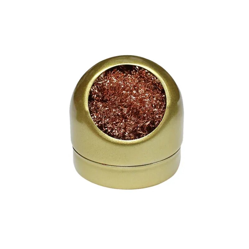 Сварочные аксессуары, очиститель жала для паяльника, шарик из медной проволоки с губкой и держателем, черный/золотой инструме.