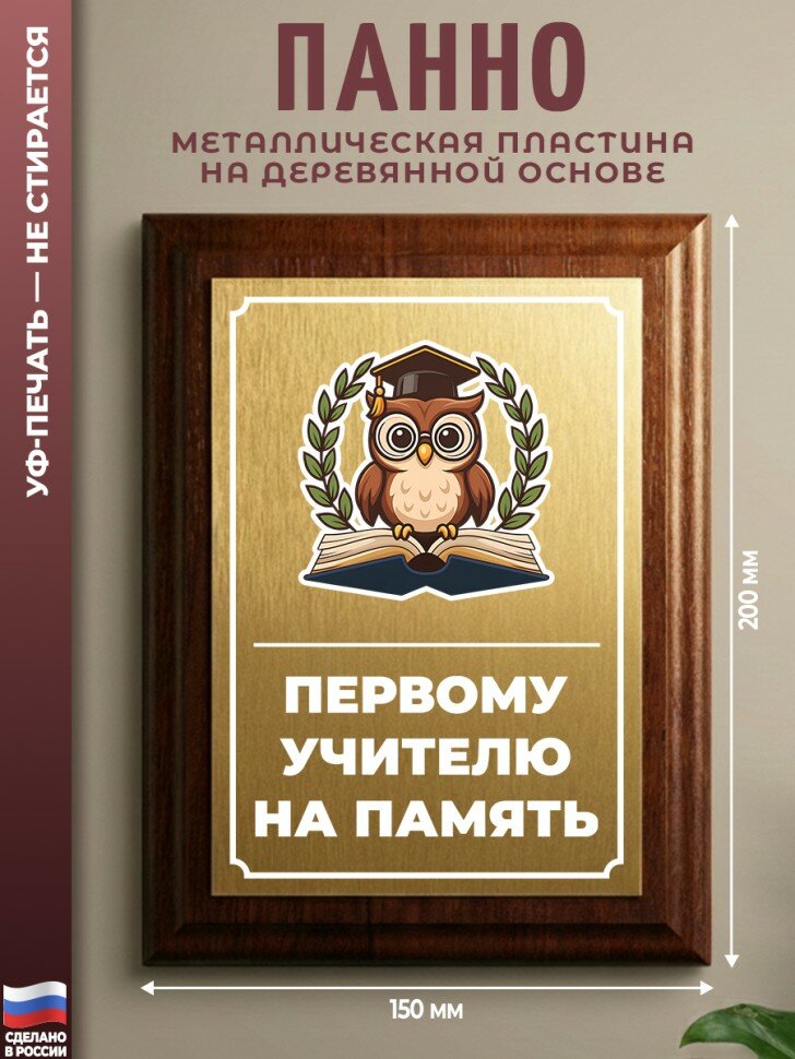 Настенный диплом "Первому учителю на память"