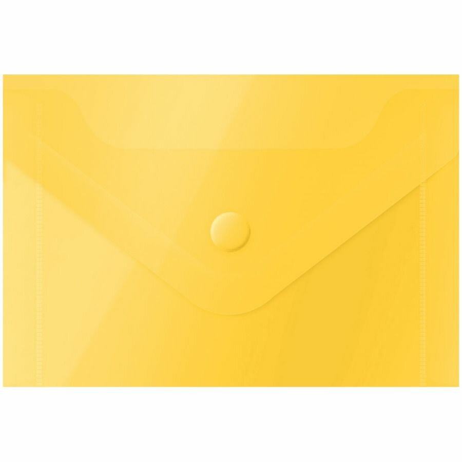 3 шт. Папка-конверт на кнопке А7 OfficeSpace 150мкм, желтая (281230)