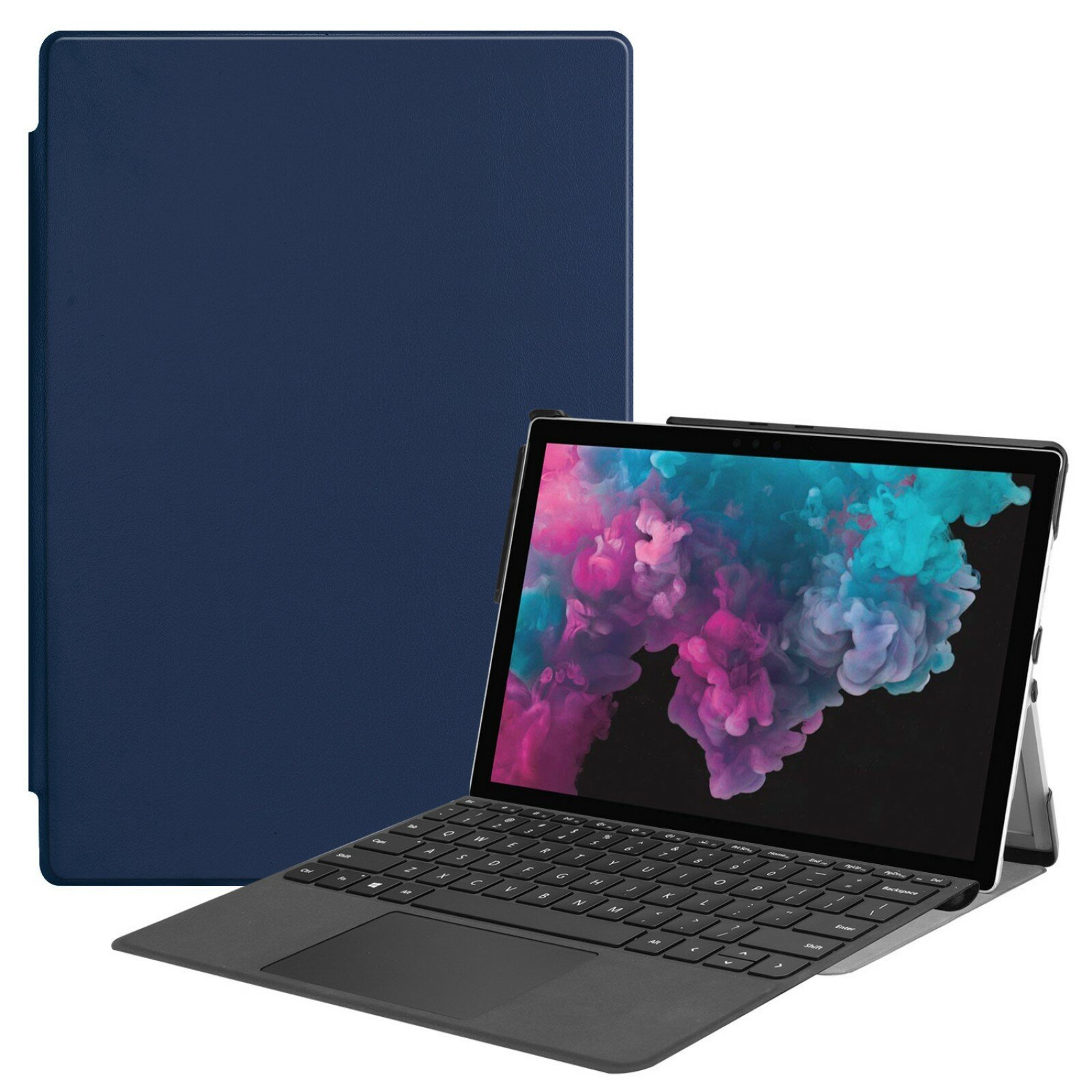 Чехол-обложка MyPads для Microsoft Surface Pro 7 и Surface 7+ Plus (2021) тонкий кожаный с подставкой