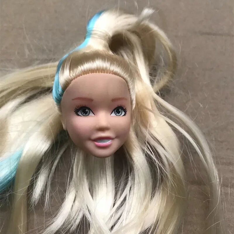 Кукольная голова принцессы ROUND YUAN white hair