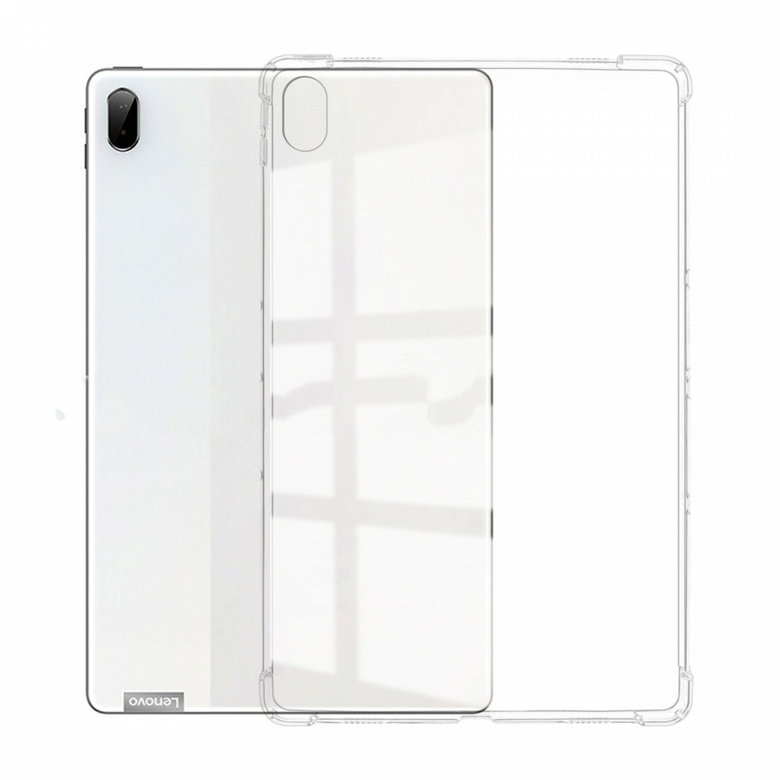 Чехол-бампер MyPads Tocco для Lenovo Tab P11 Plus с усиленной защитой углов прозрачный