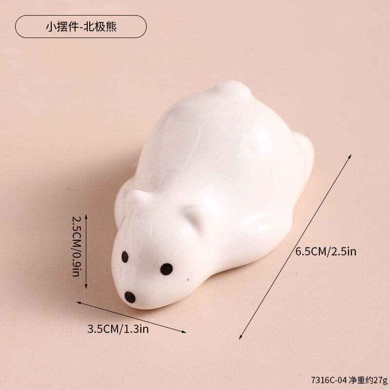 Милая керамическая подставка для палочек для еды в виде мультяшного животного для домашнего использования, многофункциональное настольное декоративное украшение, держатель для палочек.