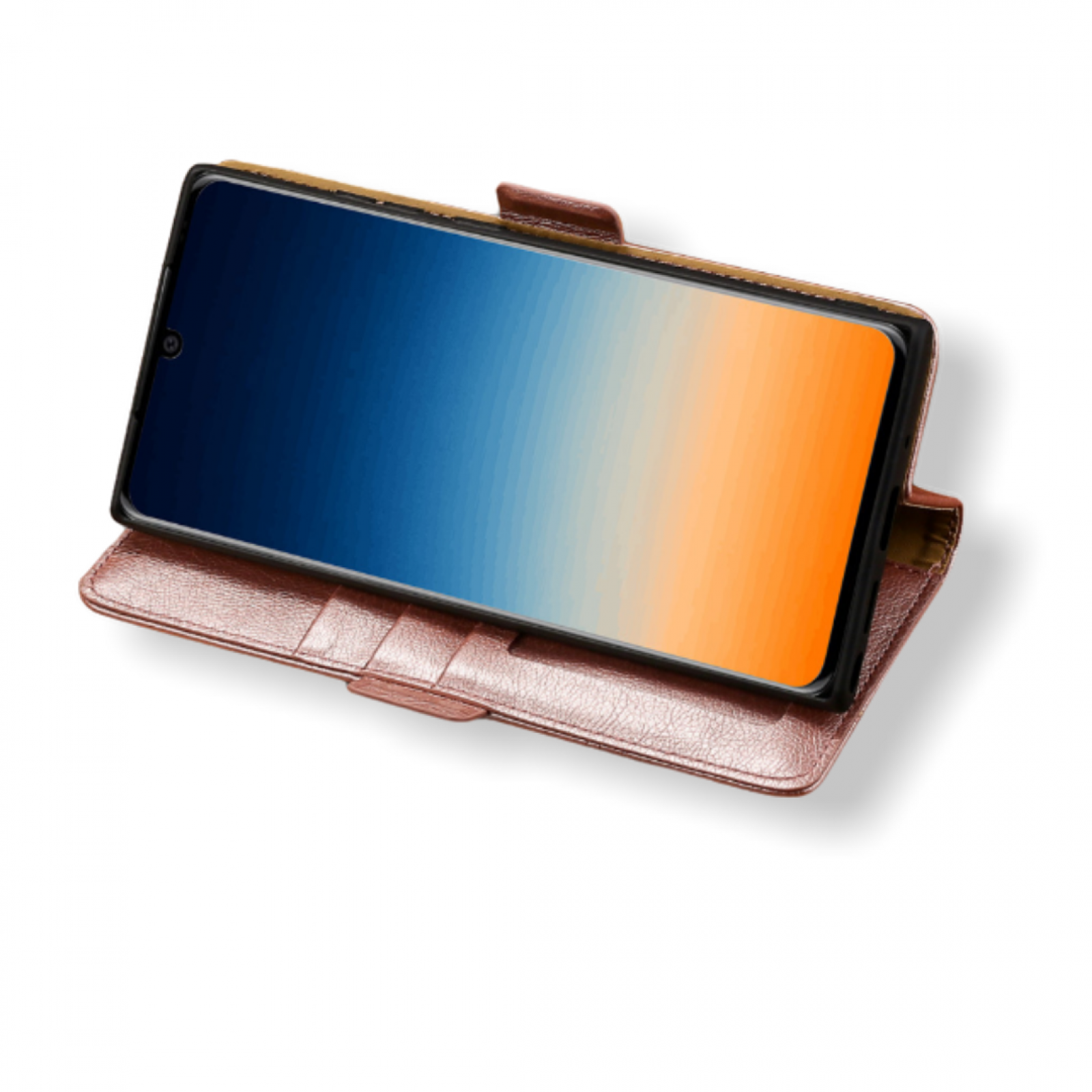 Чехол-книжка MyPads для ASUS ZenFone 4 Max ZC520KL с мульти-подставкой и визитницей розовое золото