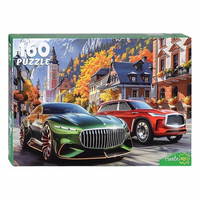 Пазлы Рыжий кот "Авто в красивом городе", 160 элементов, в коробке