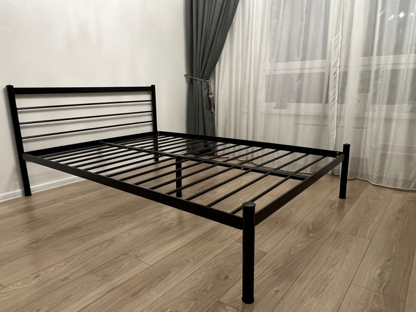 Кровать металлическая в стиле Лофт, размер 140 х 200, цвет коричневый