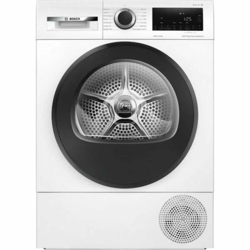 Сушильная машина Bosch WQG2450BSN, с тепловым насосом, белый/черный