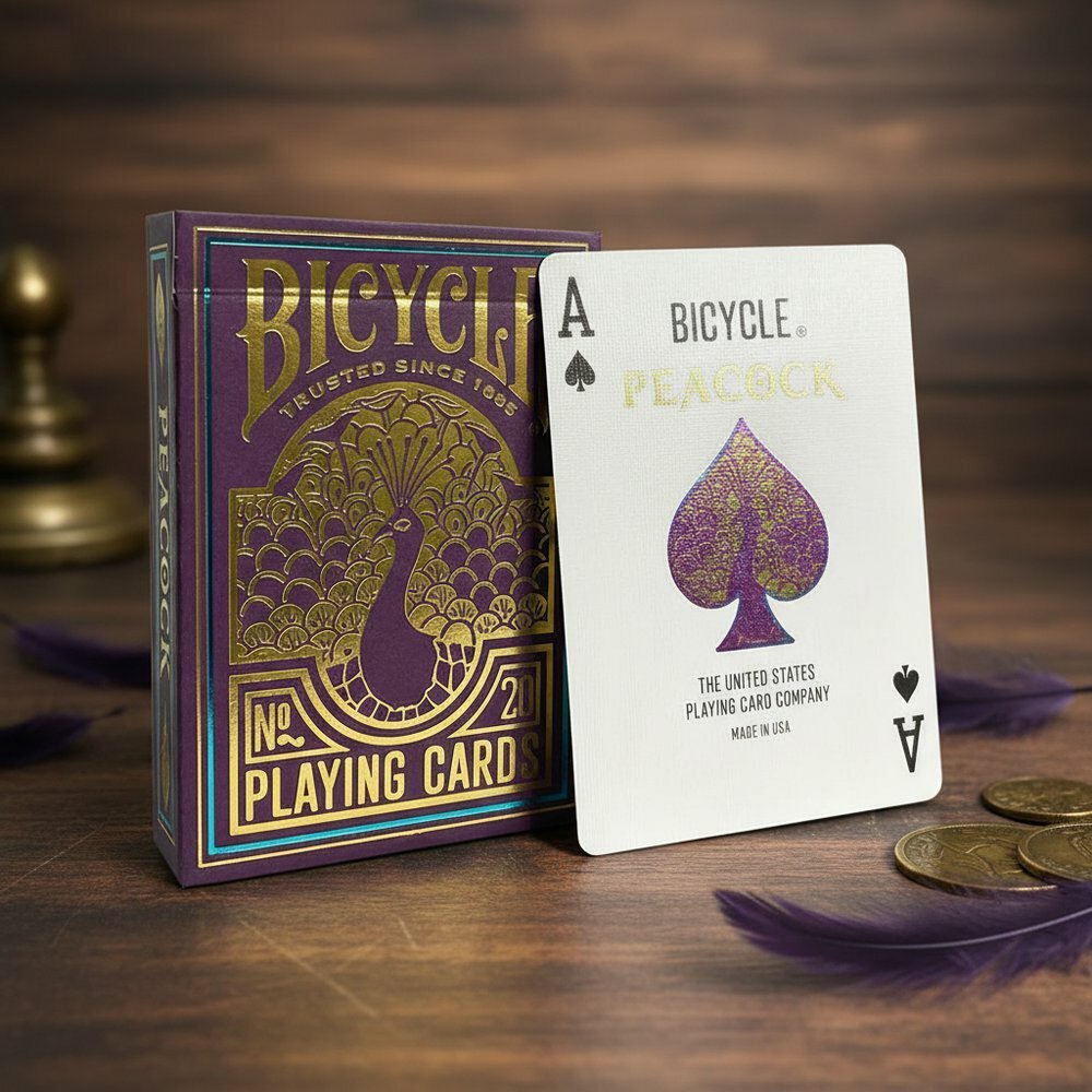 Карты "Bicycle Peacock Purple Standard Index" 65461
