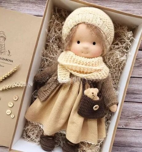 Вальдорфская кукла резиновая кукла художника ручной работы мини рождественский большой палец