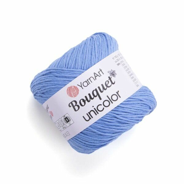 Пряжа YarArt Bouquet Unicolor 3223 (4 мотка по 100г/200м) голубой