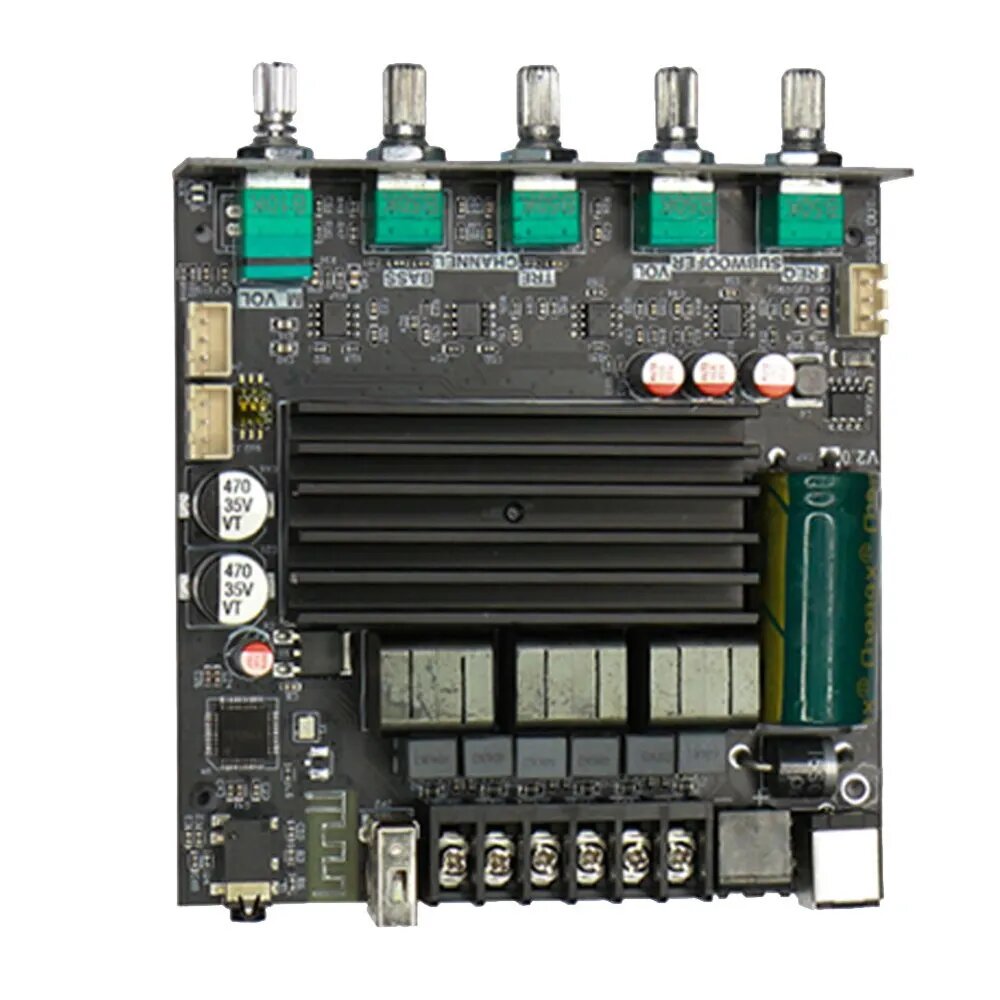 Усилитель звука ZK-ST21, 2.1 канала, Bluetooth, 100+100+200 Вт