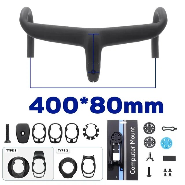 Руль ULLICYC T-THREE карбоновый черный 360 мм
