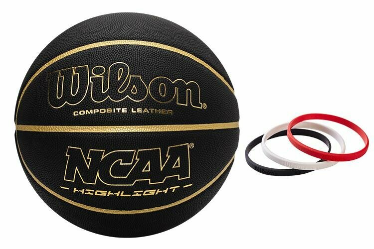 Баскетбольный мяч для тренировок унисекс Wilson NCAA Collection, черный, Size 7