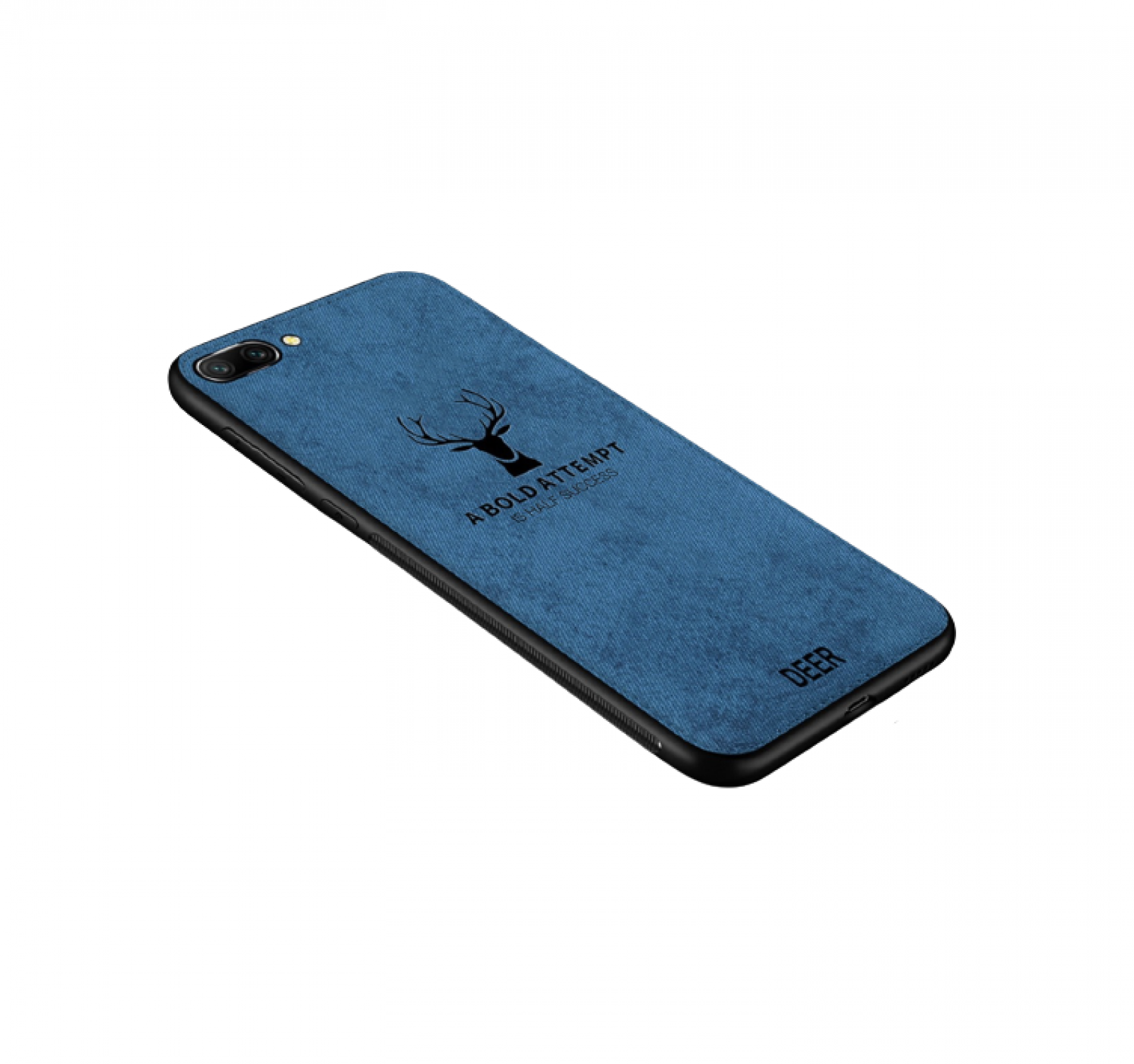 Задняя панель-чехол-накладка Чехол. ру для iPhone 6/6S 4.7 с изображением оленя, ультра-тонкая, силикон и ткань, синий